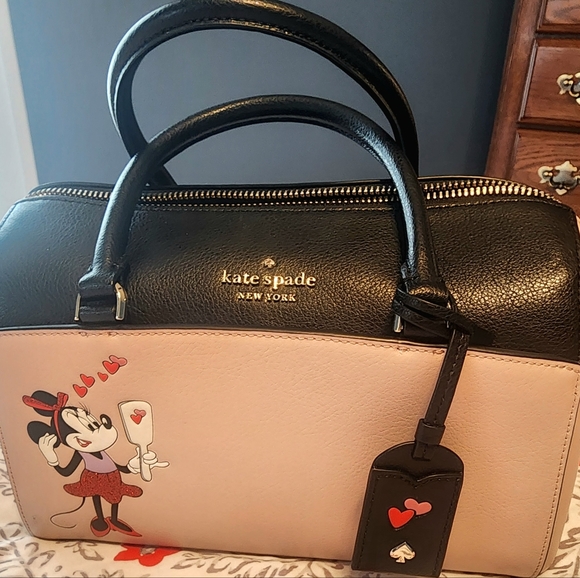 kate spade | Bags | Disney X Kate Spade Minnie Mouse Medium Leather ...
